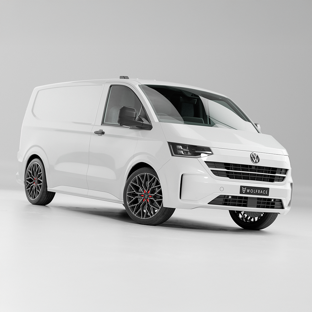 The New VW T7 Transporter Fitted With Our Wolfsburg GT6 - Wolfrace Wheels
